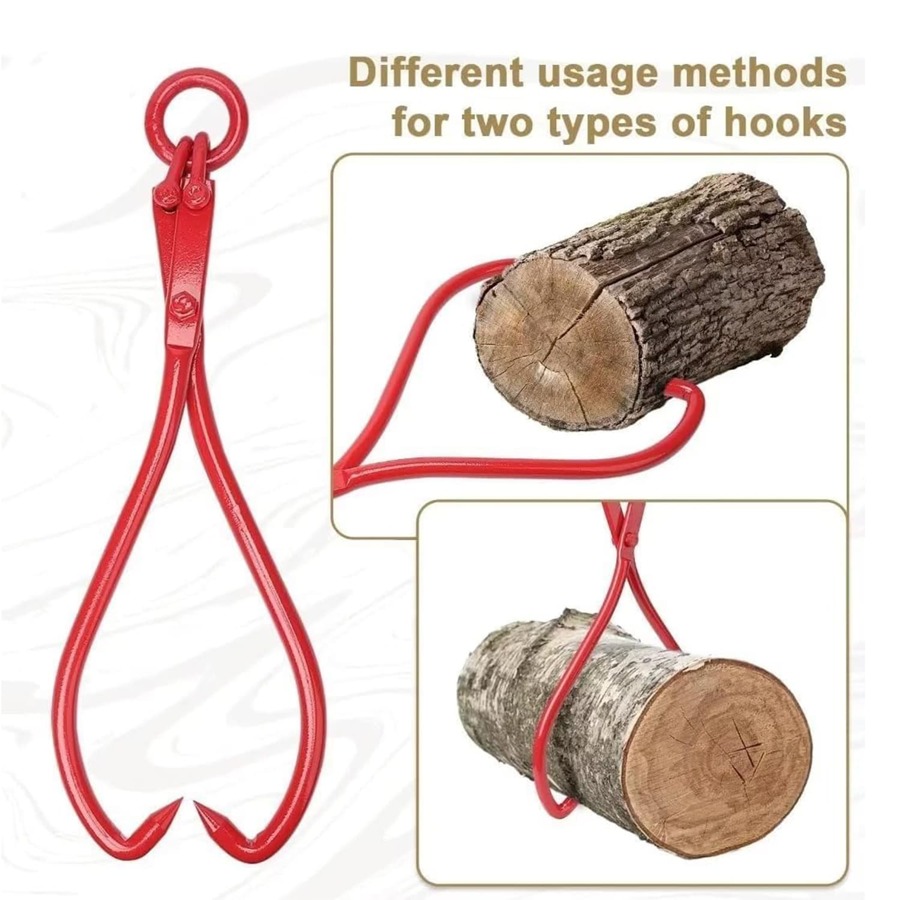 Jaw Opening Log Lifting Tongs, Heavy Duty Felled Timber Claw Hook ...