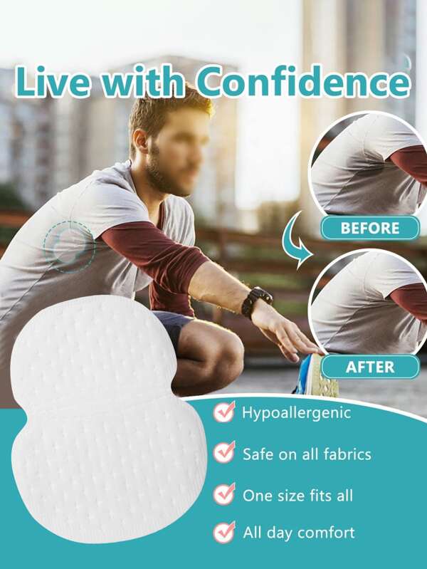 10 Pieces Of Underarm Sweat-Absorbing Stickers Antiperspirant Stickers ...