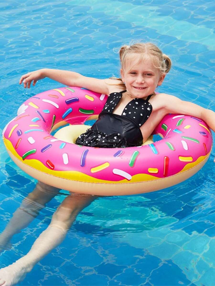 1PC Inflatable Donut Pool Float Cartoon Swim Ring For Kids Swimming ...