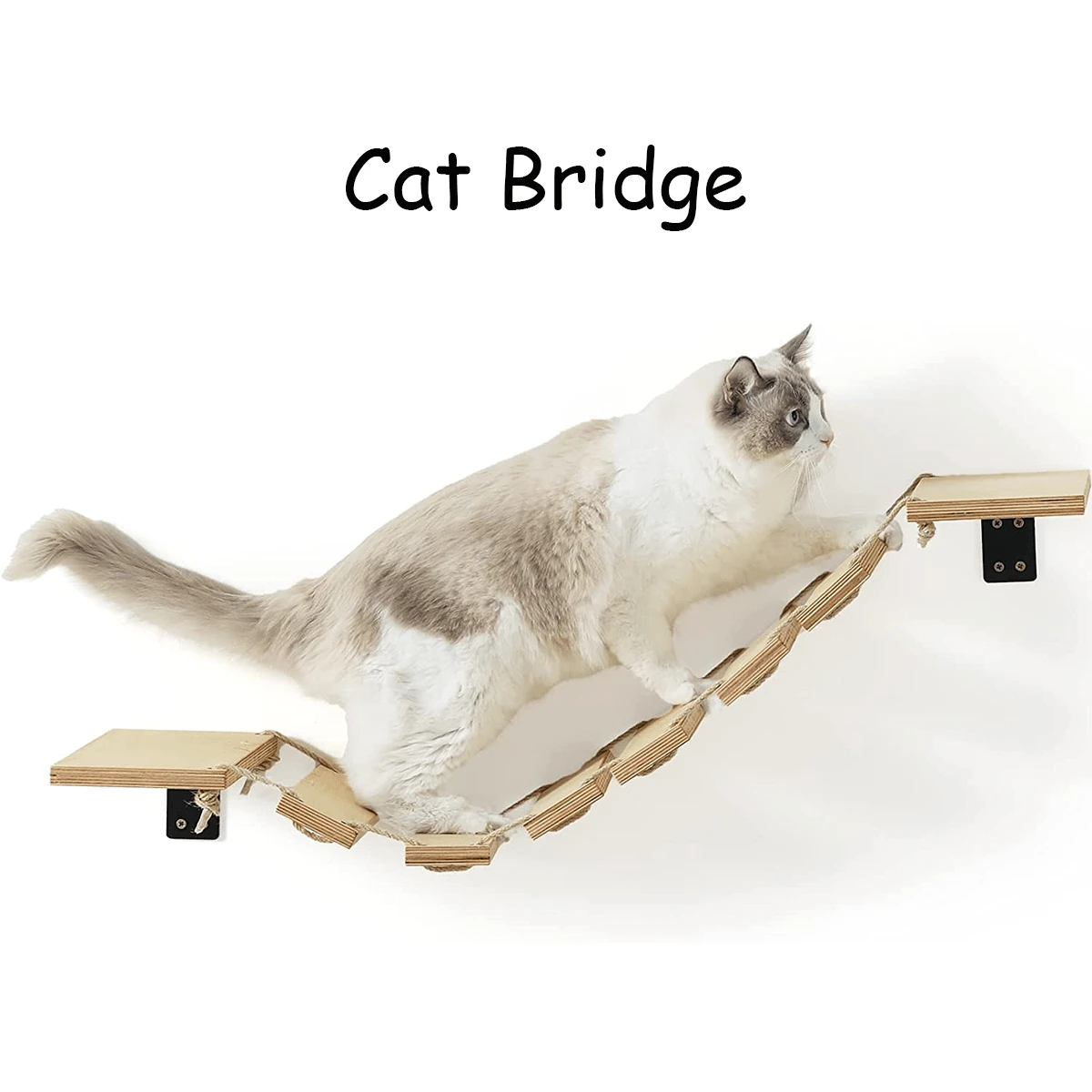 Cat Bridge Wall Mounted, 12.8 in Wider Cat Shelf and Cat Climbing Step ...