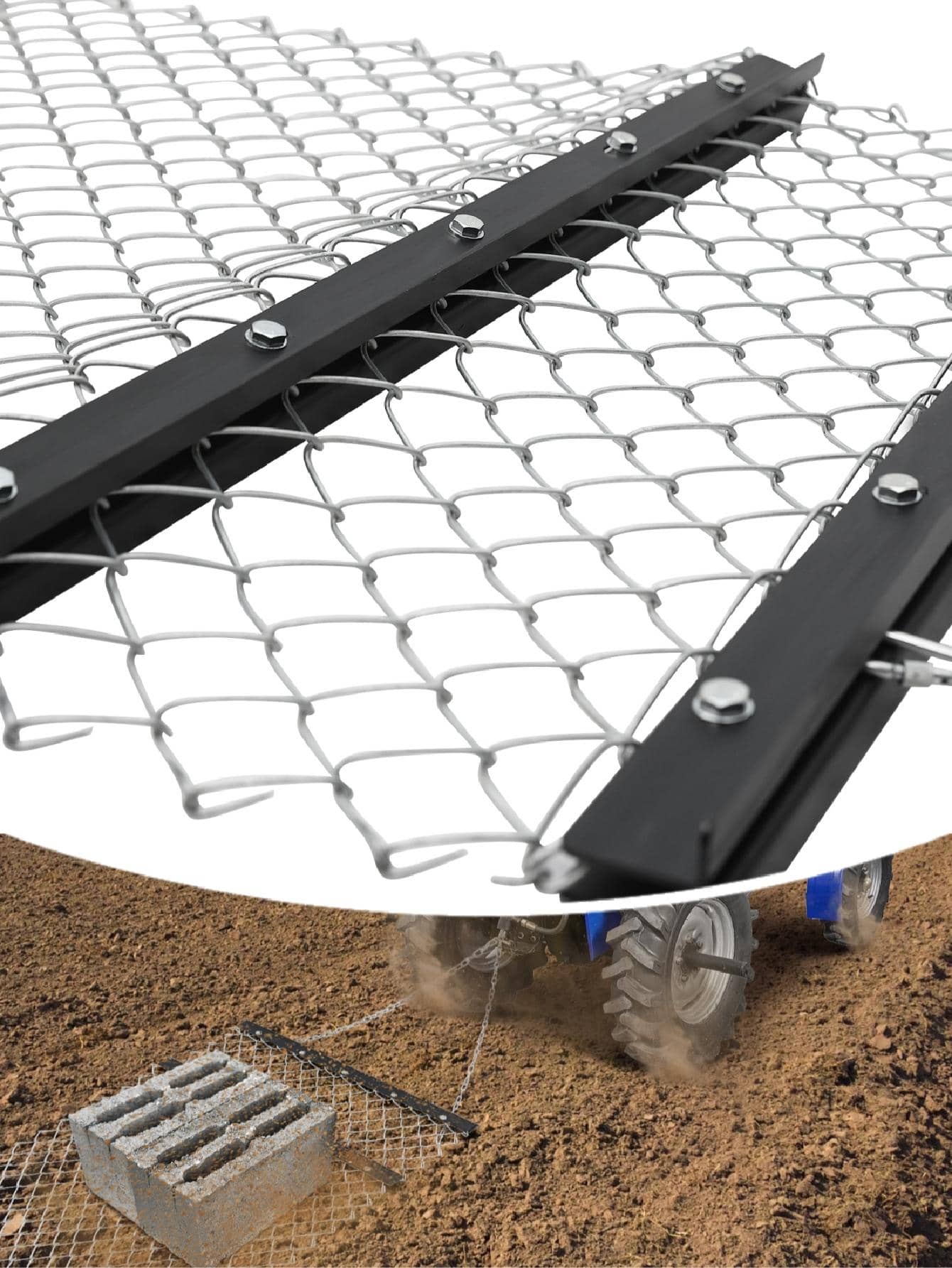 Heavy Duty Steel Driveway Drag Harrow - 74 Inch - Adjustable Driveway ...