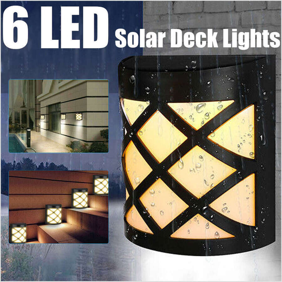 Solar Deck Lamp Path Outdoor Garden Patio Pathway Stair Step Fence ...