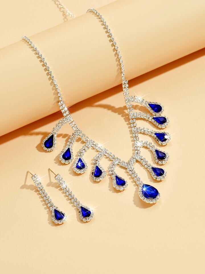 Royal Blue Diamond Necklace