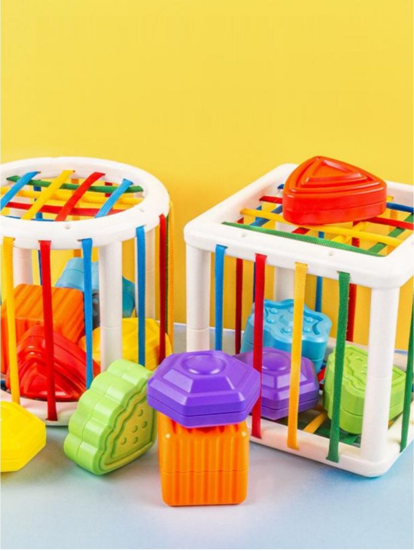 Baby Shape Sorter Toy Montessori Sensory Cube Sorting Toys Motor Skills ...