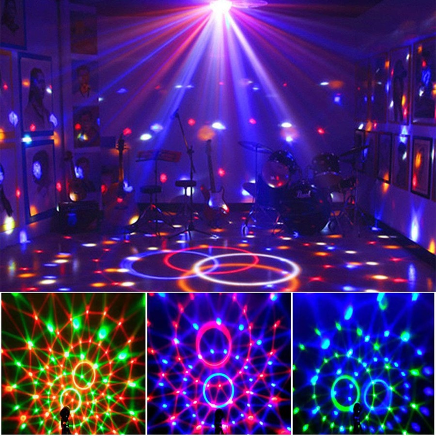 1PC ABS crystal remote control magic ball light, seven color rotating ...