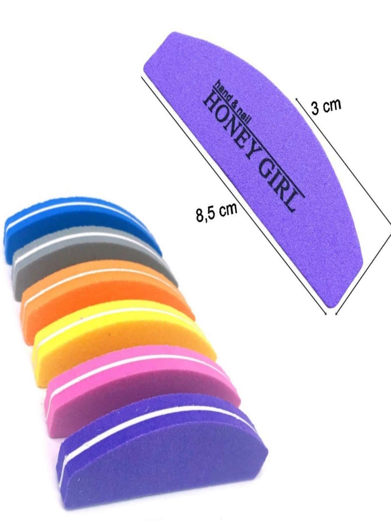 Kit Com 20 unidades MINI LIXA BUFFER BUMERANGUE FECHA POROS COLORIDO ...