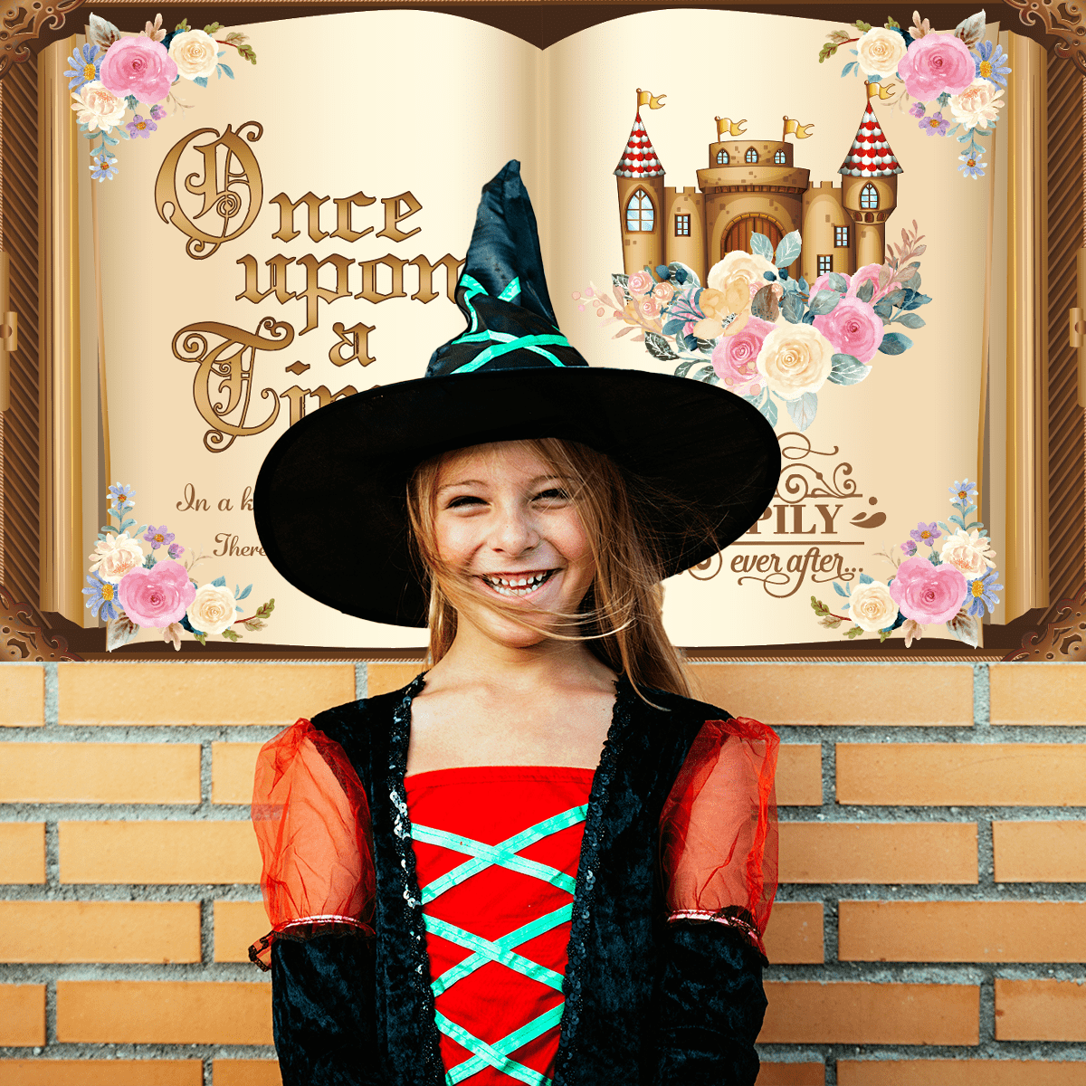 6x4ft Fairy Tale Books Backdrop Once Upon a Time Backdrop Castle ...