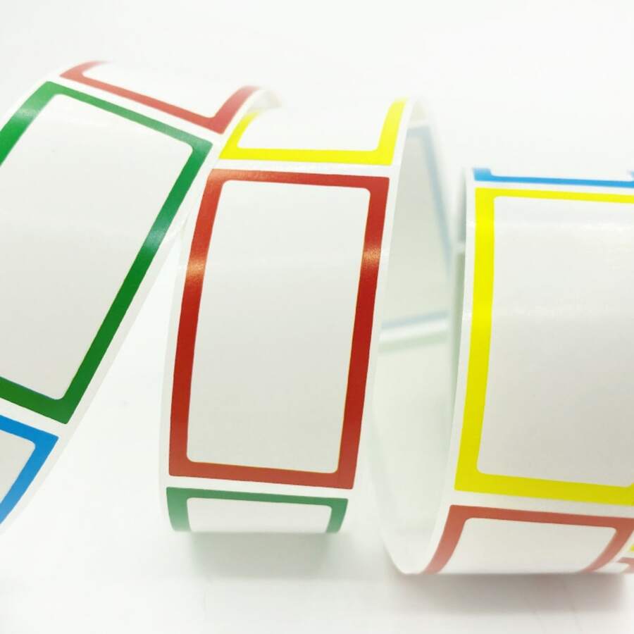 250pcs Colorful Blank Stickers For Handwritten Marking, Roll ...