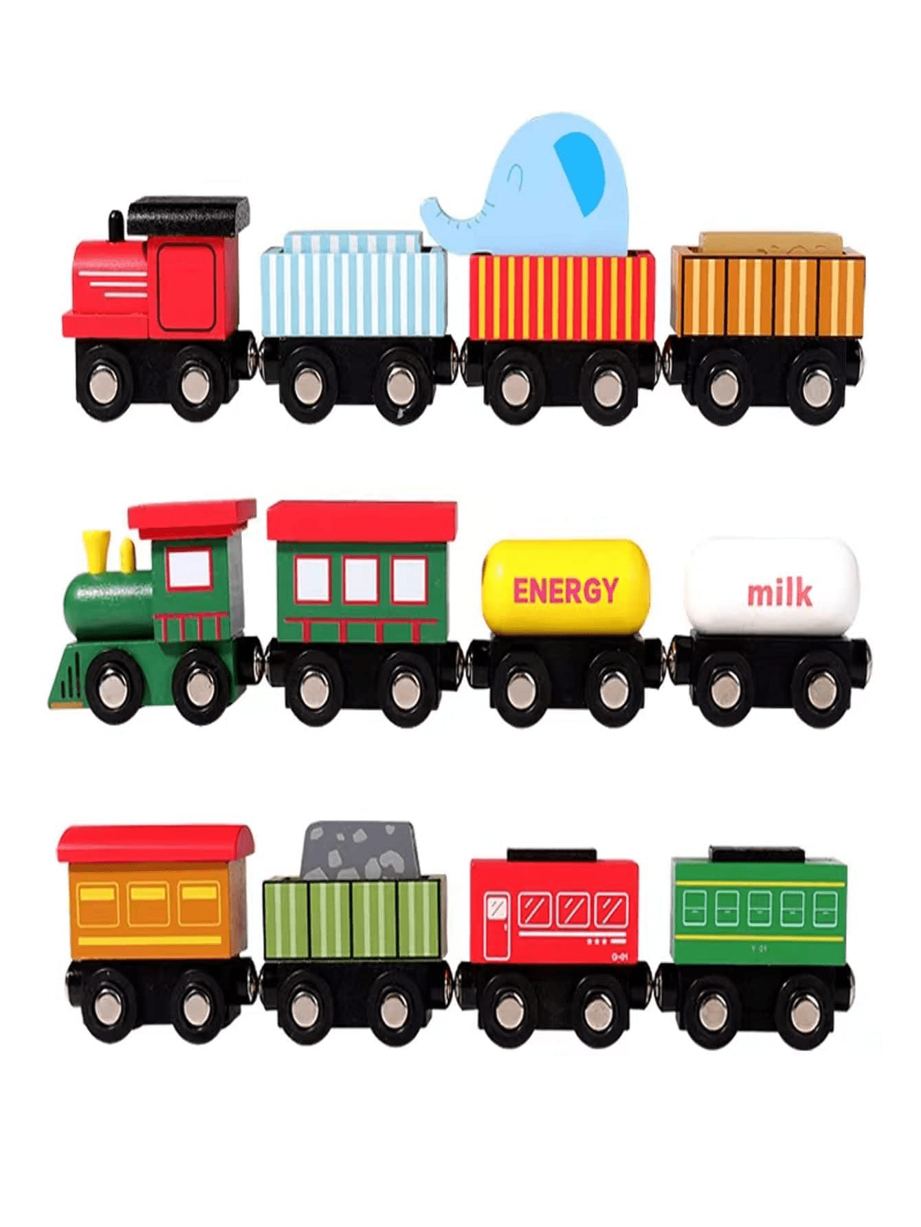 Wooden Track Magnetic Toy Train | SHEIN UK