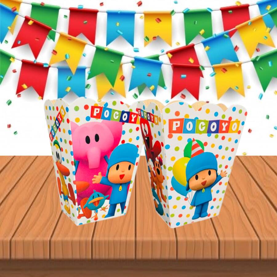 50 Pocoyo Baby Character Poppers Cardboard Snack Container Party ...