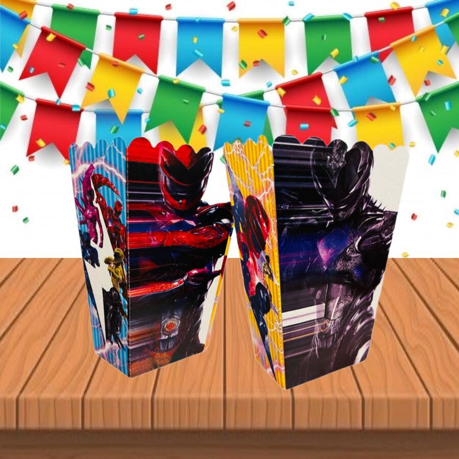 30 Power Rangers Character Poppers Cardboard Snack Container Party ...