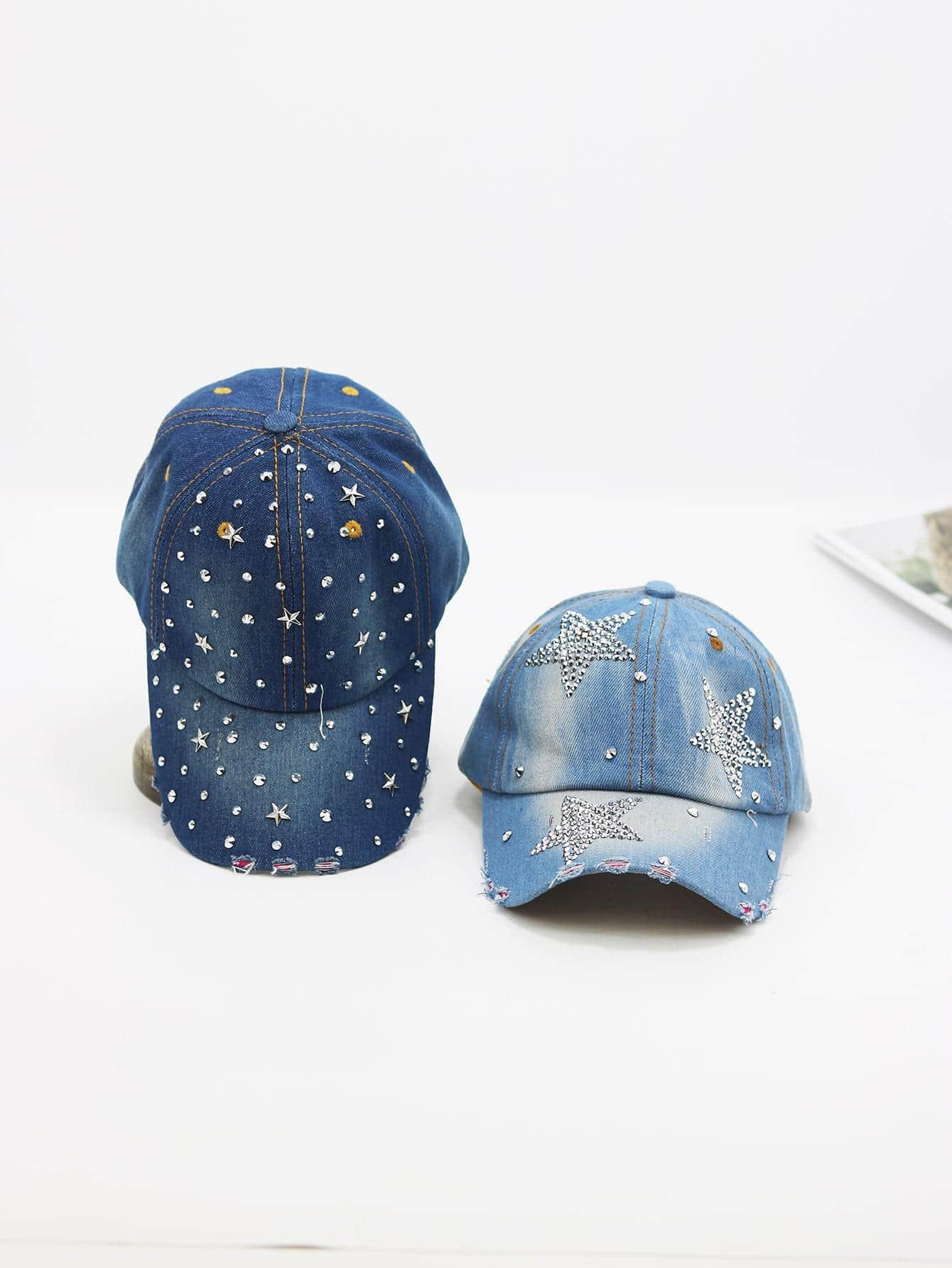 2pcs Rhinestone Star Decor Baseball Cap | SHEIN USA