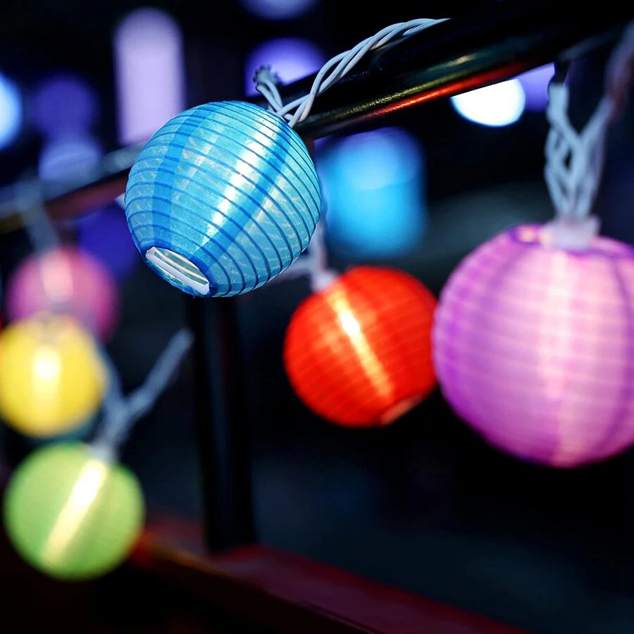 Lantern String Lights Multicolor, 9.84 FT Colorful Hanging Lanterns for ...