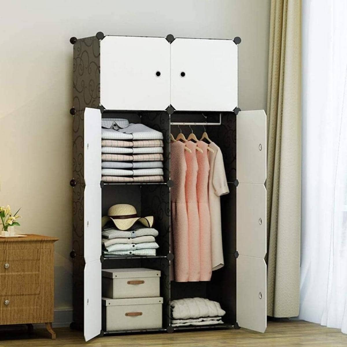 8 Cube Organizer Stackable Plastic Cube Storage Shelves Design ...