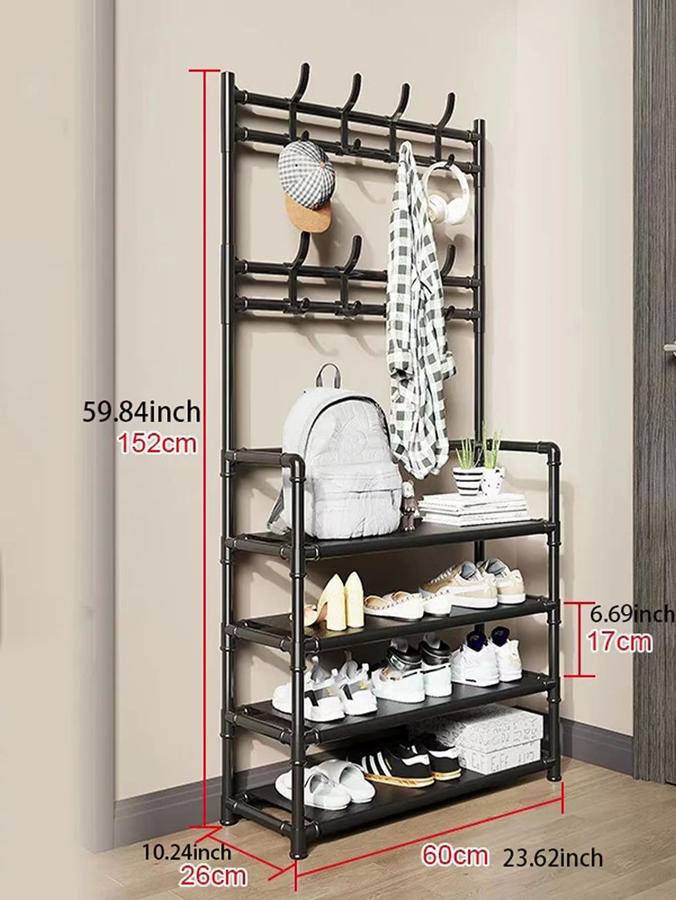1pc Simple Freestanding Coat, Hat And Shoe Rack | SHEIN USA