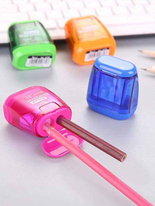 4pcs Solid Color Mini Pencil Sharpener, Simple Portable Basics Pencil ...
