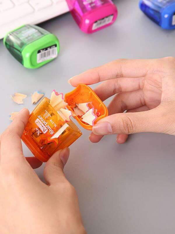 4pcs Solid Color Mini Pencil Sharpener, Simple Portable Basics Pencil ...