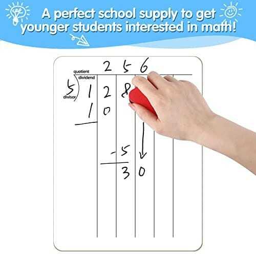 Math Student Mini Whiteboard With Dry Erase Marker, Double Sided Dry ...