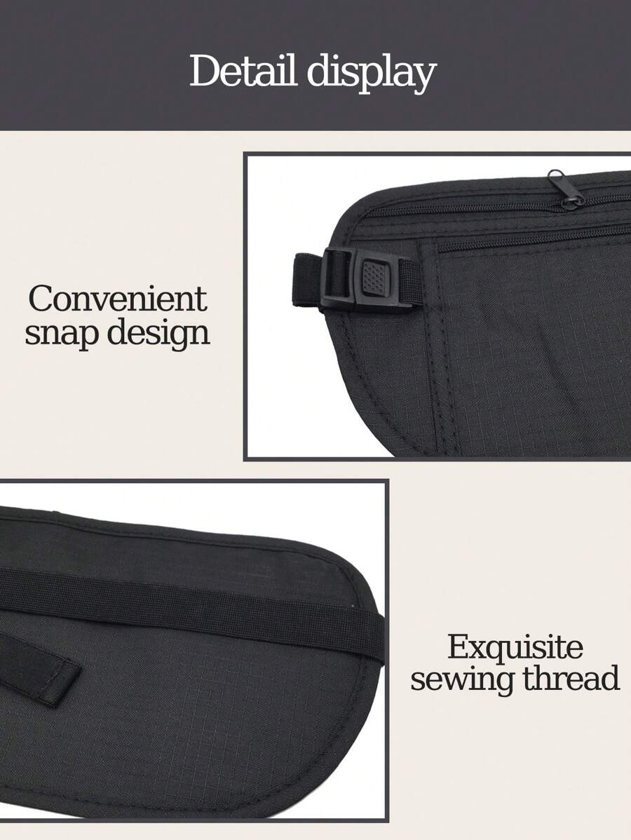 Invisible Travel Waist Packs Pouch for Passport Money Belt Bag Hidden ...