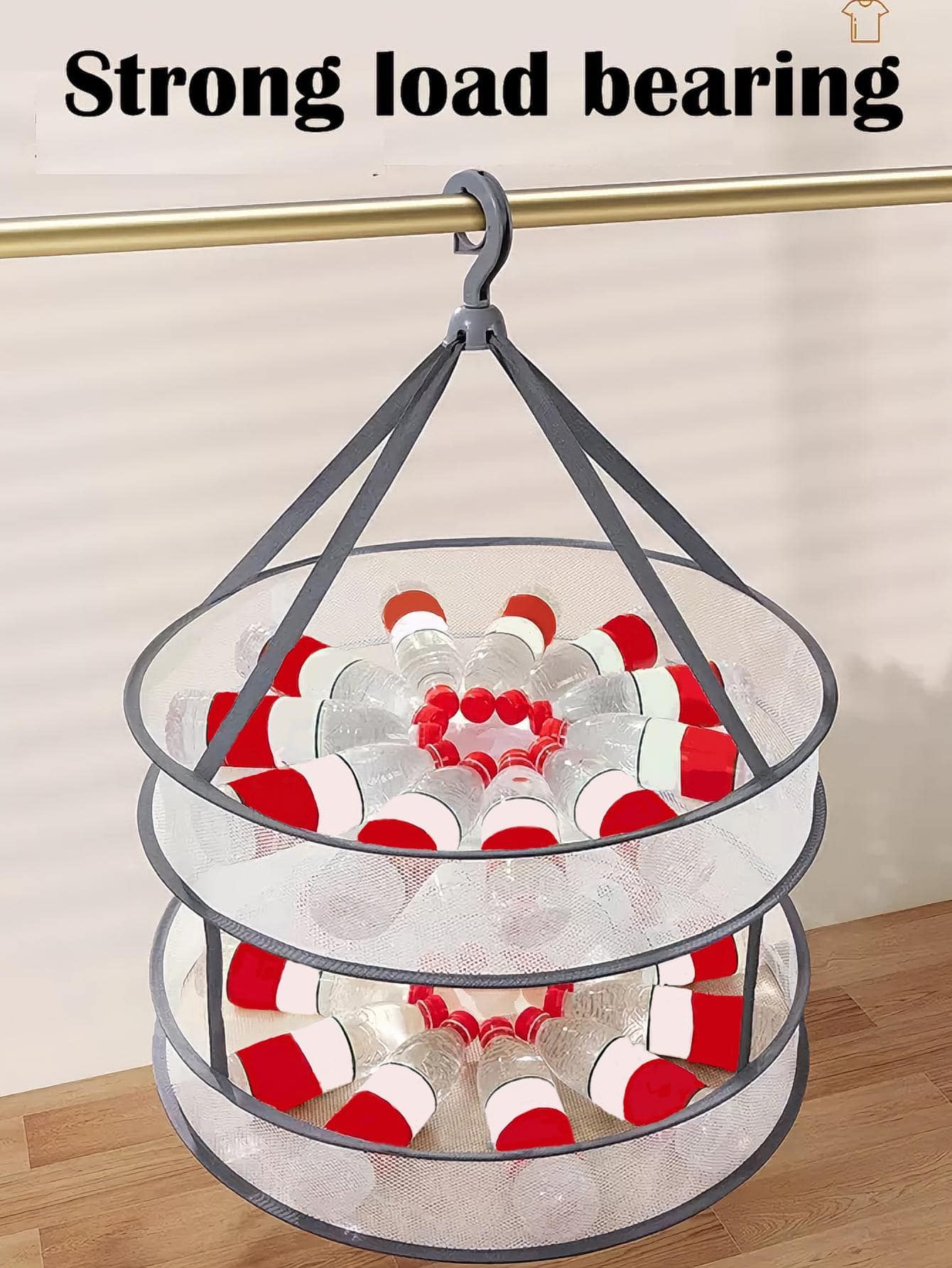 2-Tier Folding Mesh Clothes Hanging Dryer, Sweater Drying Rack, Large ...