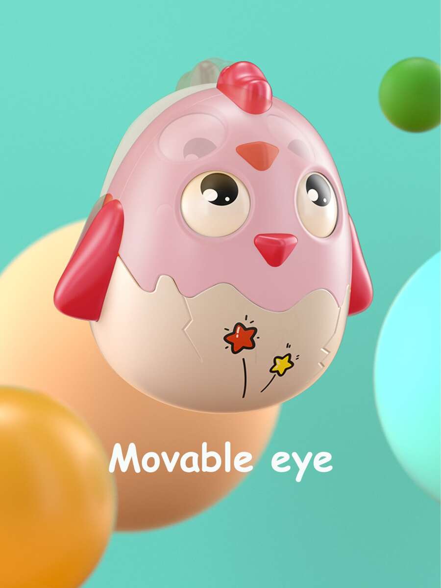 Round Chicken Weeble Wobble Toy - Light Pink | SHEIN USA