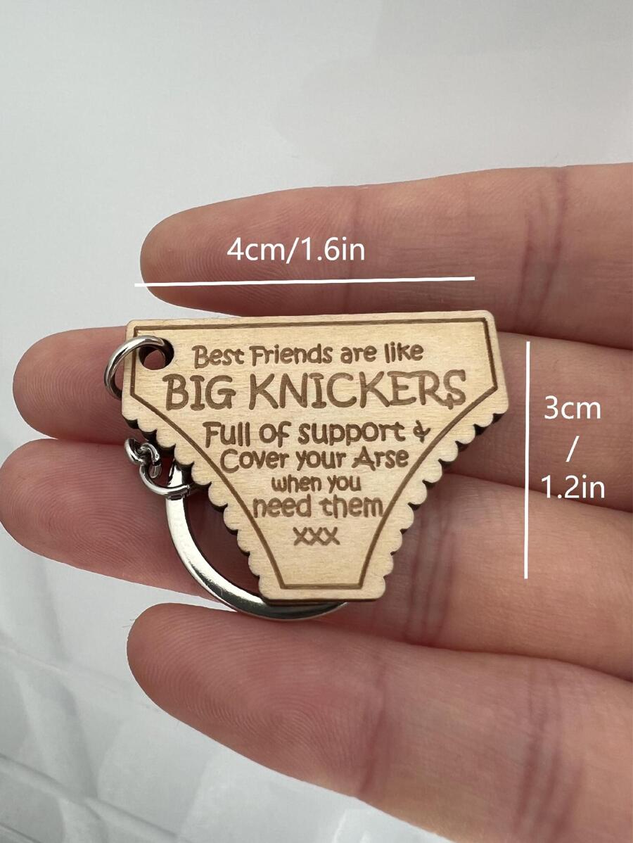 Funky 'Big Knickers' Friendship Keychain, Funny Gift Basket Stuffer ...