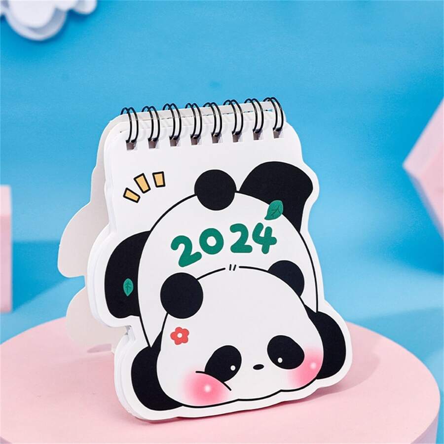 2023-2024 Cartoon Mini Panda Desk Calendar For Students, Cute ...