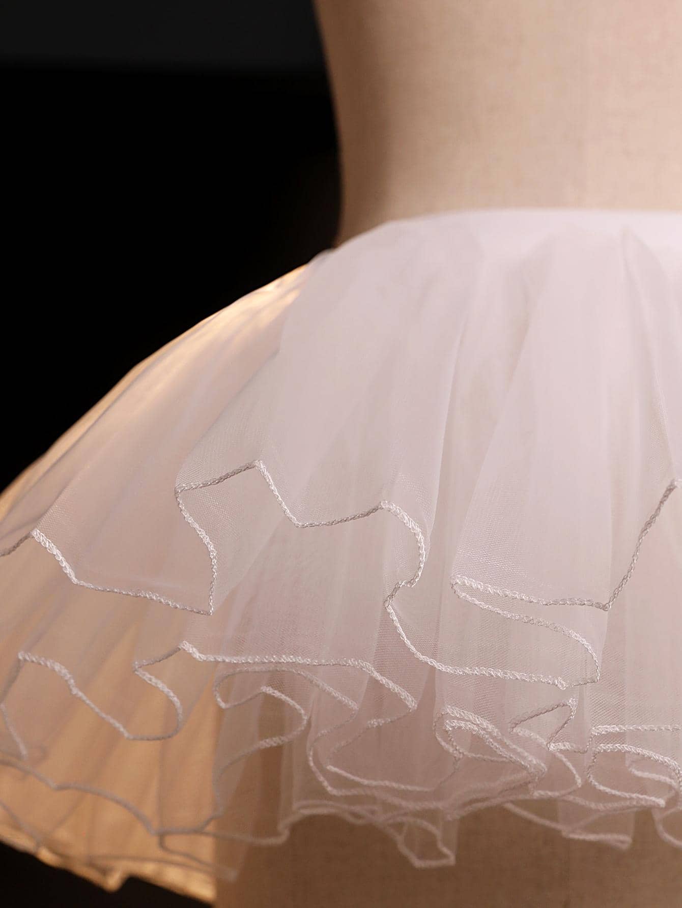 1pc White Ballet Dance Half-length Mesh Skirt, Suitable For Dance ...