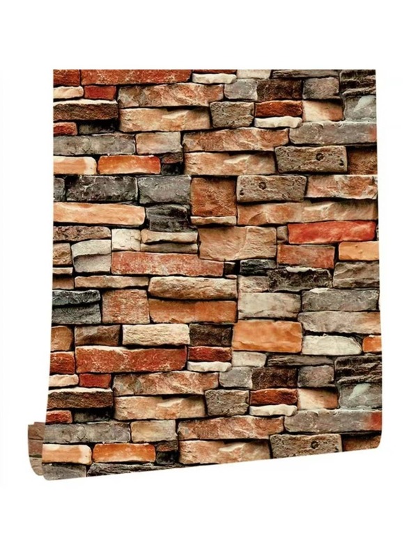 Steen Baksteen Schill En Stok Behang - Baksteen Steen Behang - 3D ...