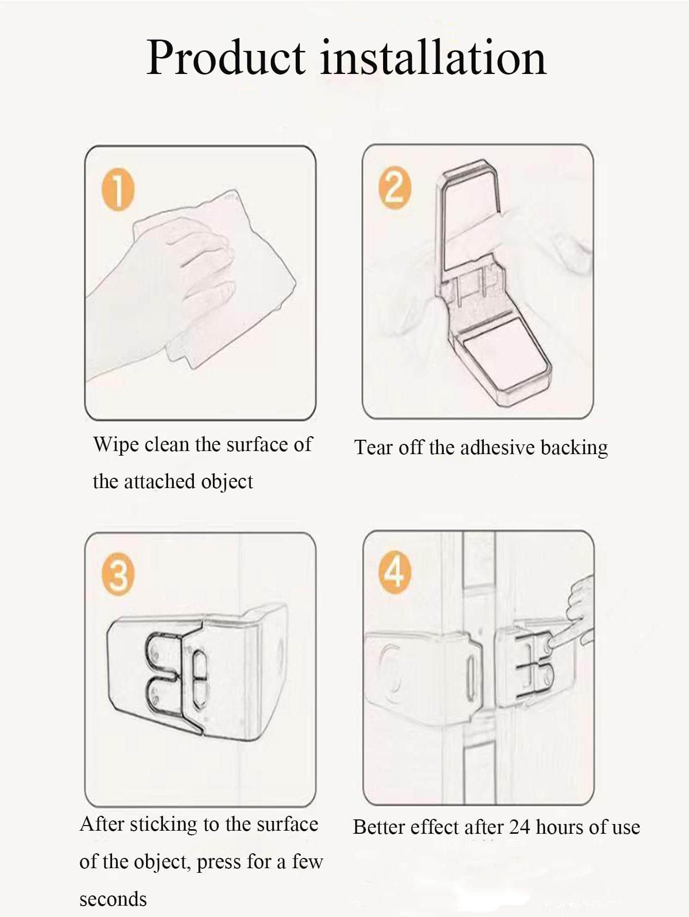 Baby & Toddler Safety Lock, Right-angle Locks For Drawers, Cabinets ...