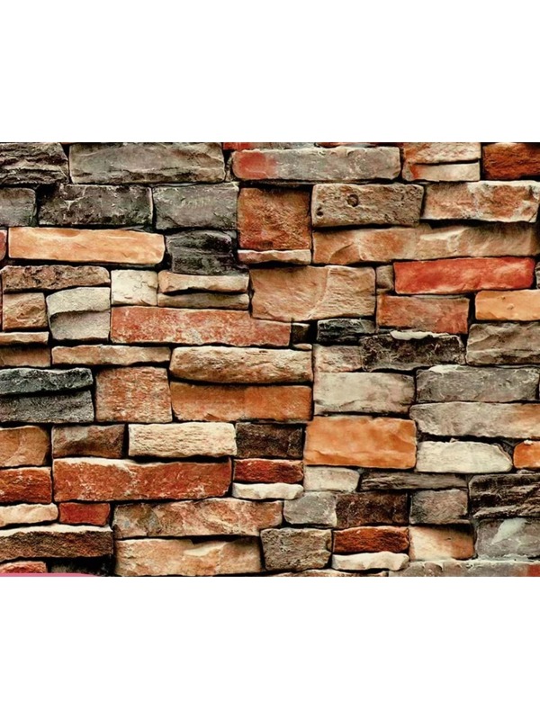 Steen Baksteen Schill En Stok Behang - Baksteen Steen Behang - 3D ...