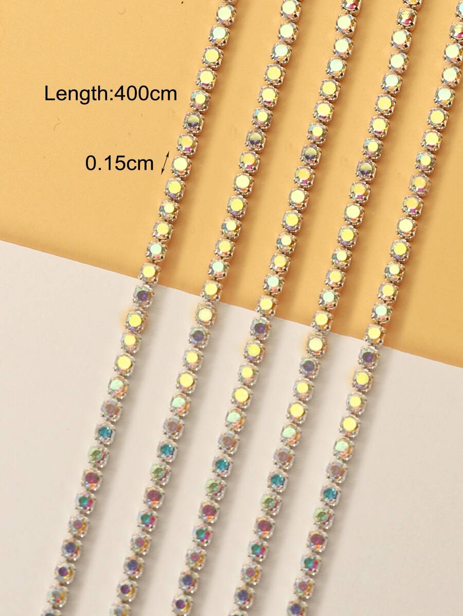 400cm ラインストーン チェーン 用 さまざまな DIYジュエリーアクセサリー 含む ネイルアートデコレーション , & 衣類 デコレーション , ヘアウェア , ブレスレット ...