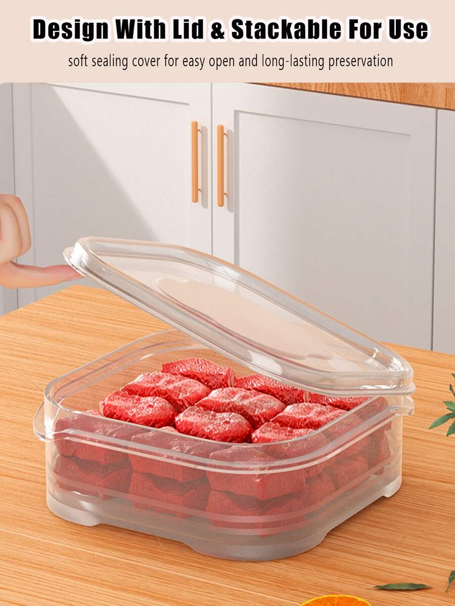 10 Packs Clear Plastic Produce Saver Containers for Refrigerator with ...