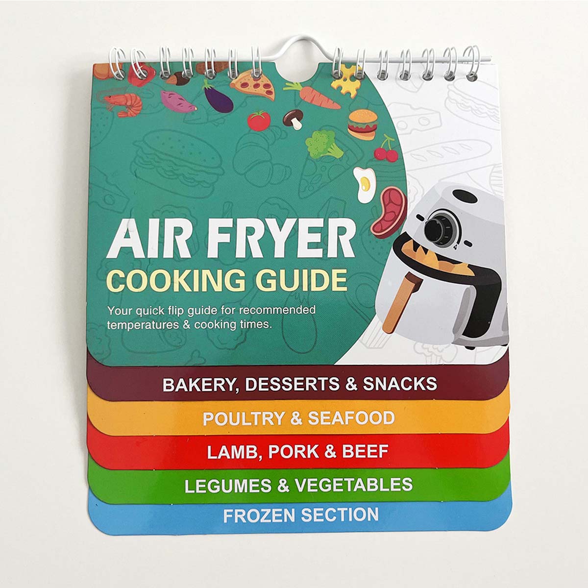 1pc Refrigerator Magnet Cooking Guide Booklet, Air Fryer Cooking Time ...