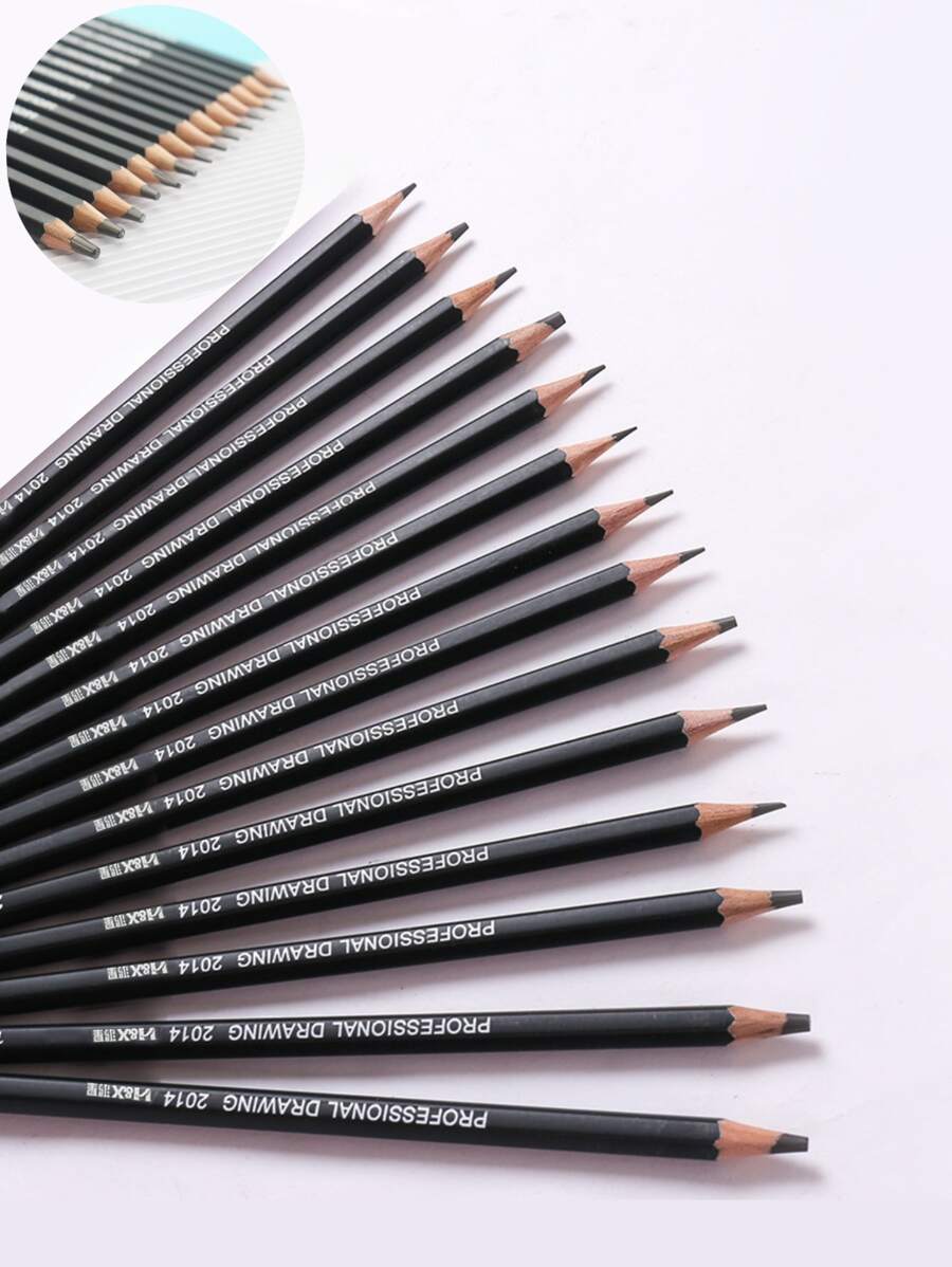 14pcs Sketch Pencils And Charcoal Pencils Set, Drawing Tools For ...