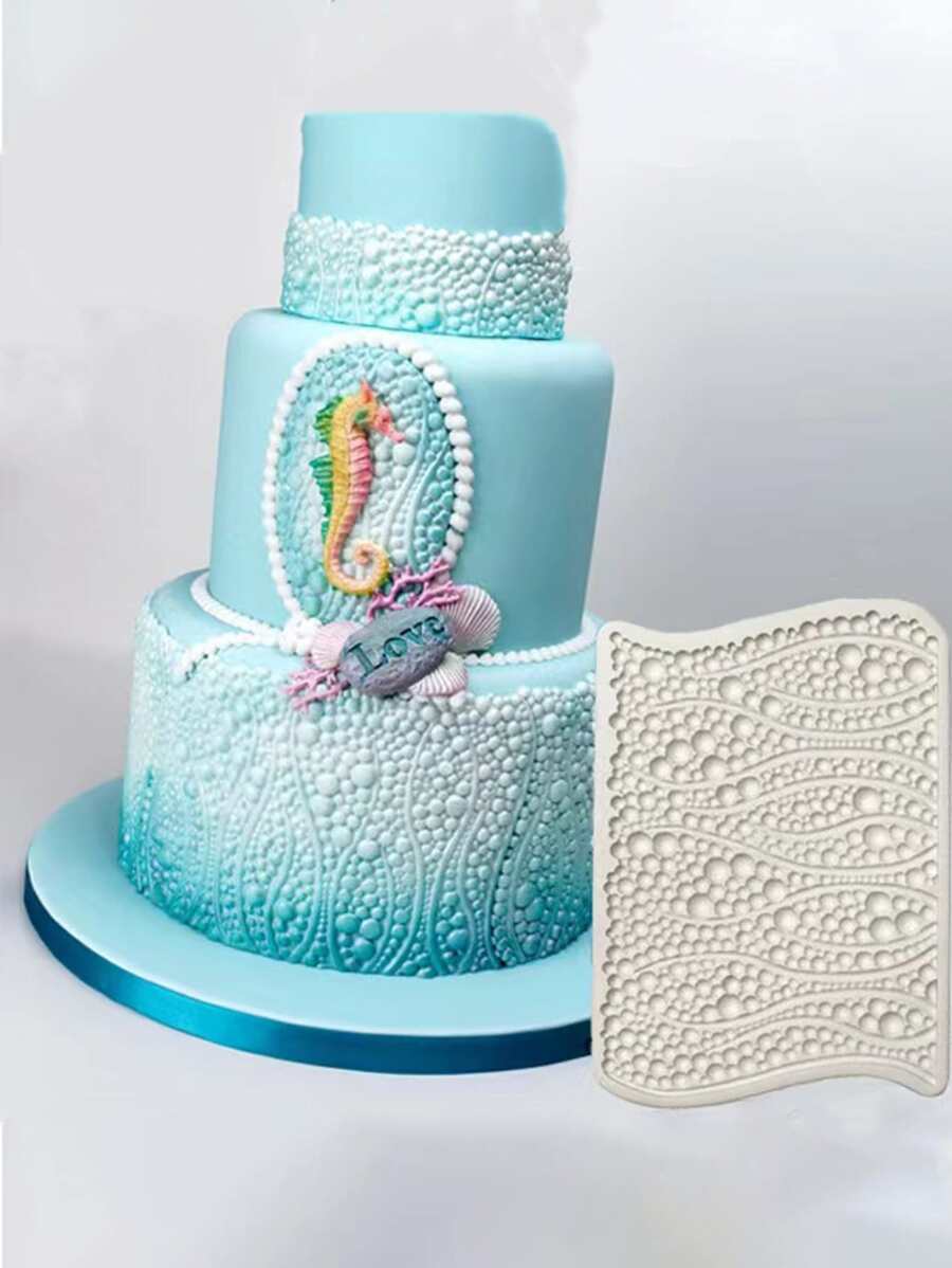 1pc Ocean Series Bubble Pearl & Round Dots Chocolate Fondant Cake ...