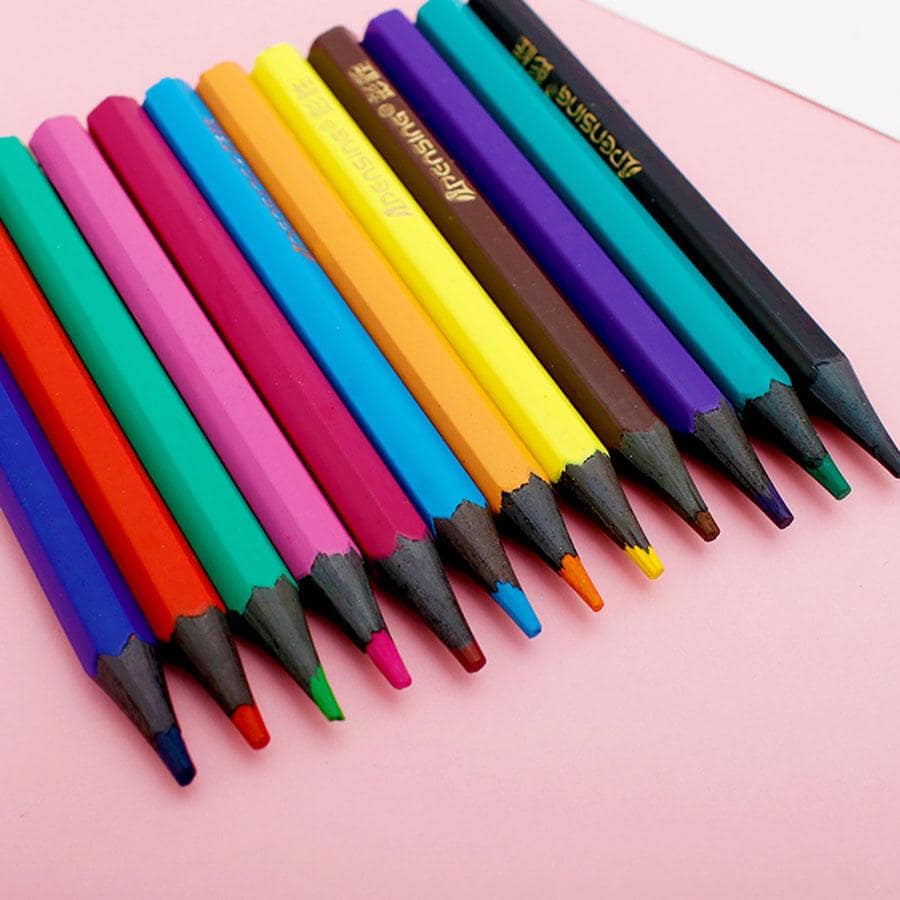 1 Set Of 12-color Pencil For Elementary School Students. Water-soluble ...