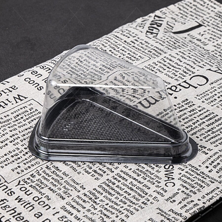 20sets 6-Inch Pet Triangle Packaging Box With Lid, Simple Translucent ...