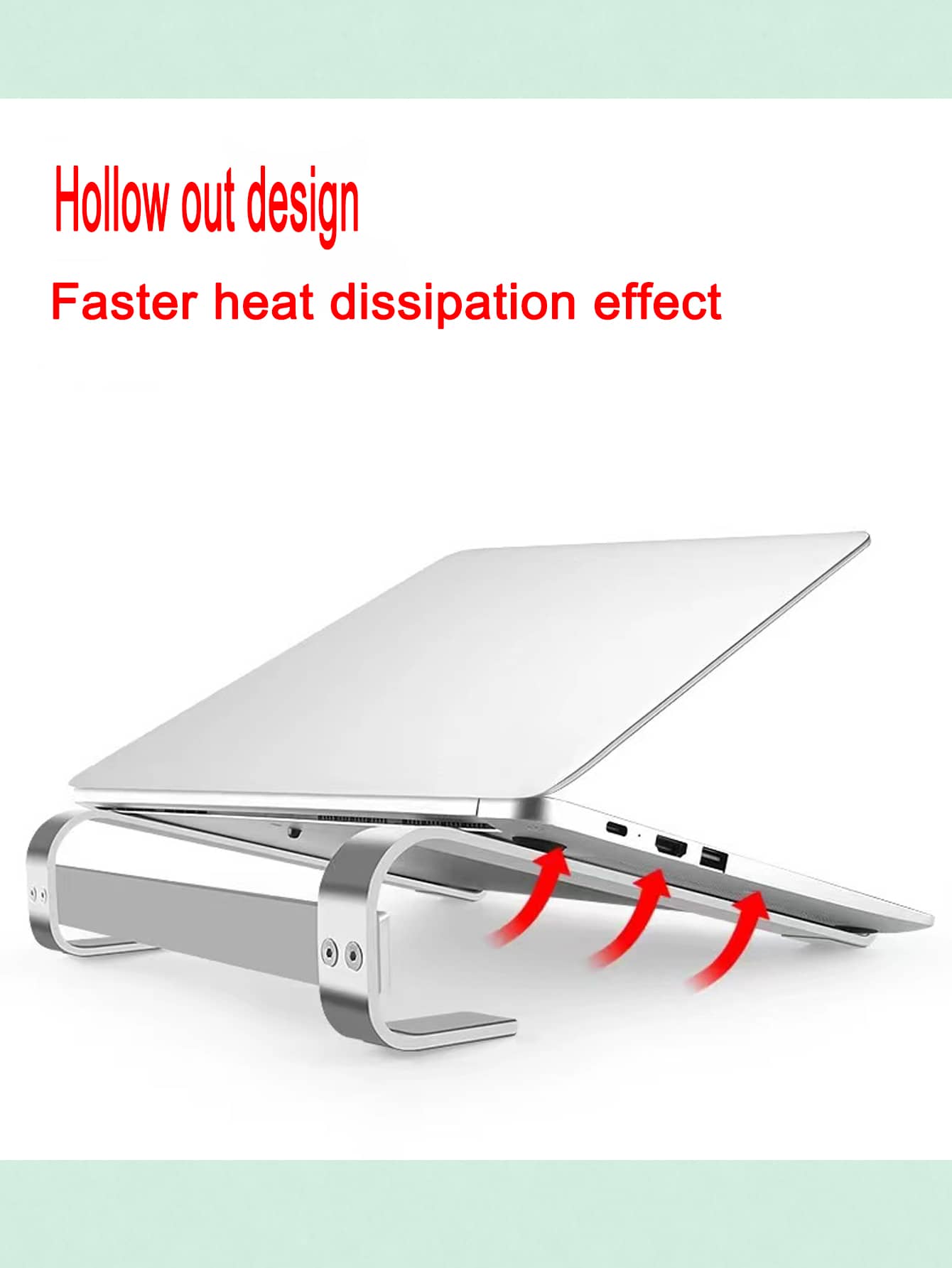 Soporte de aluminio para laptop, soporte de metal para elevar y enfriar ...