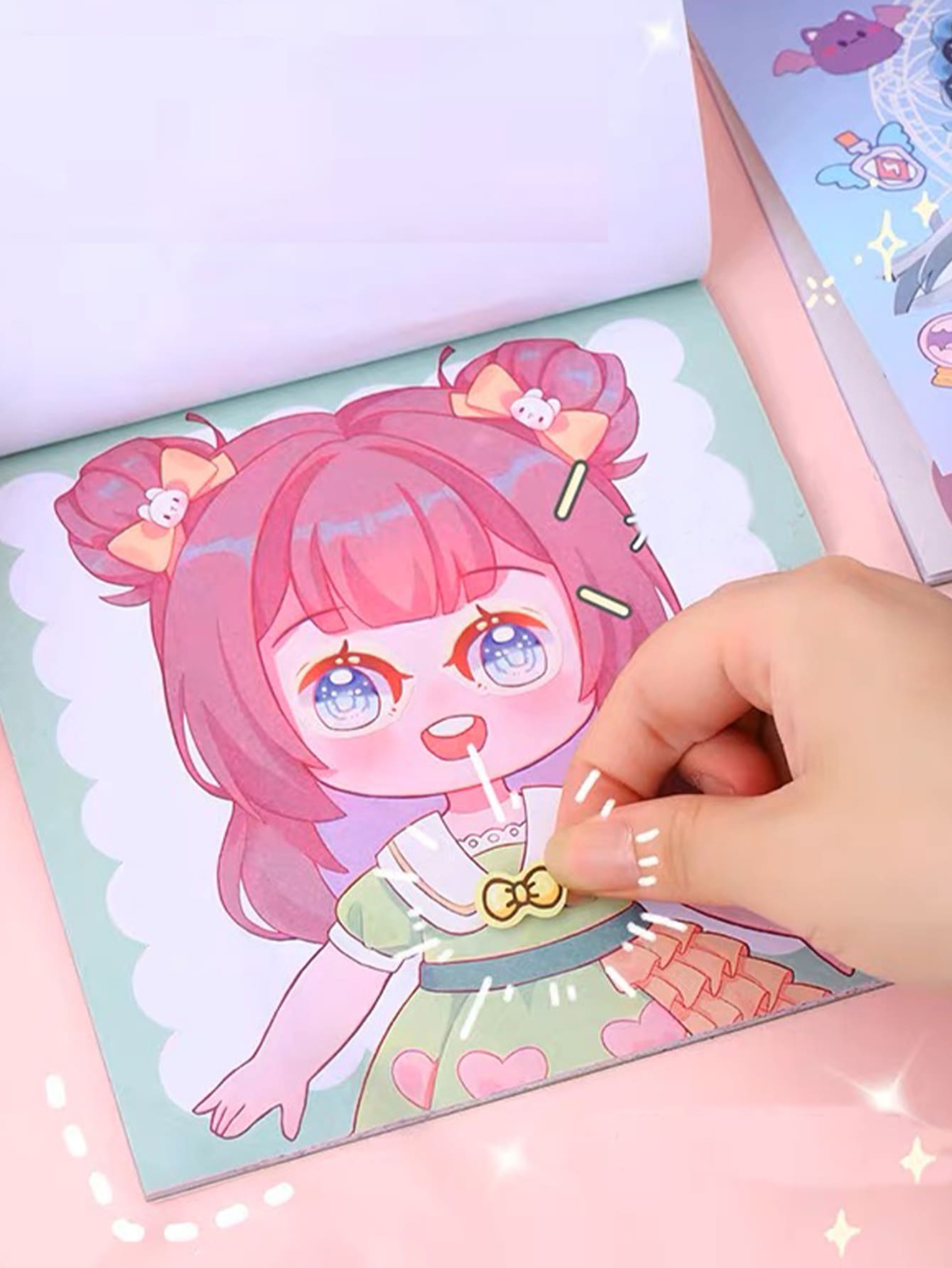 Children's Diy Dress-up Sticker Set, Including 12 Guide Sheets And 3 ...