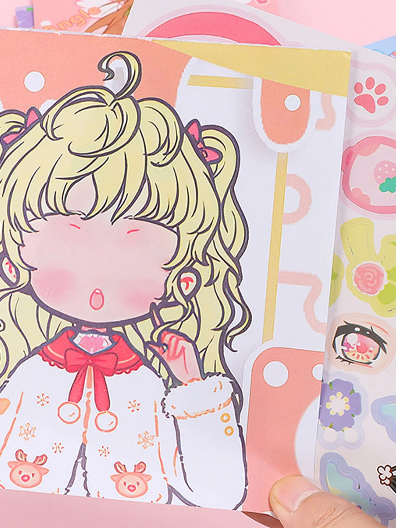 Children's Diy Dress-up Sticker Set, Includes 12 Design Sheets And 3 ...