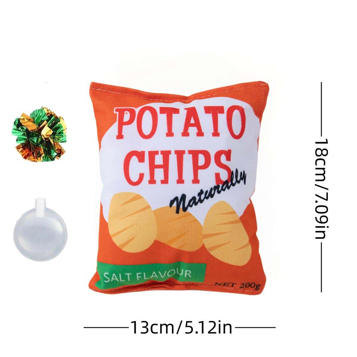 1pc Plush Talking Toy Pet Toy, Shaped Like Tomato Flavor Potato Chips ...