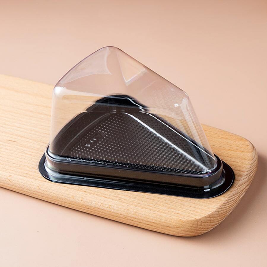 20 Sets Simple And Thick Triangular PET Packaging Containers With Lid ...