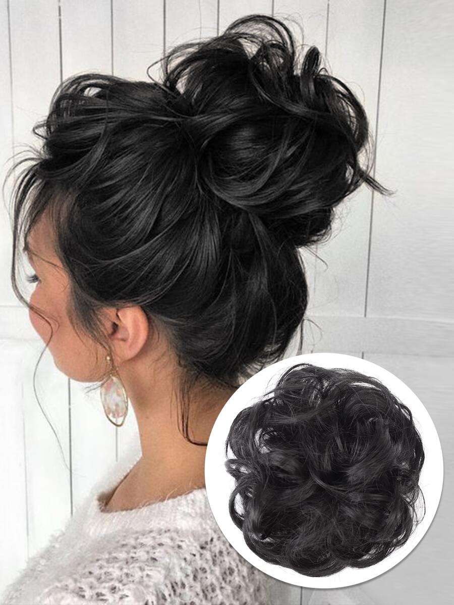 Synthetic Hair Ring Wig New Hair Scrunchies Chignon Elastic Band Made ...