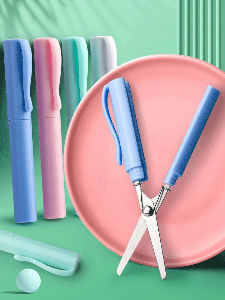 1pc Portable Foldable Pen-Style Scissors, Mini Size Scissors For ...