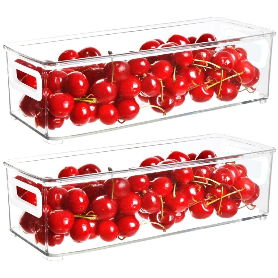 Youngever 4 Pack Stackable Plastic Storage Organizer Container Bins ...