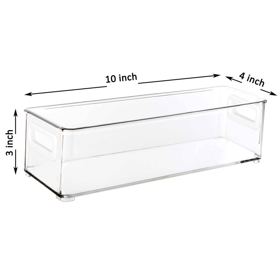 Youngever 4 Pack Stackable Plastic Storage Organizer Container Bins ...