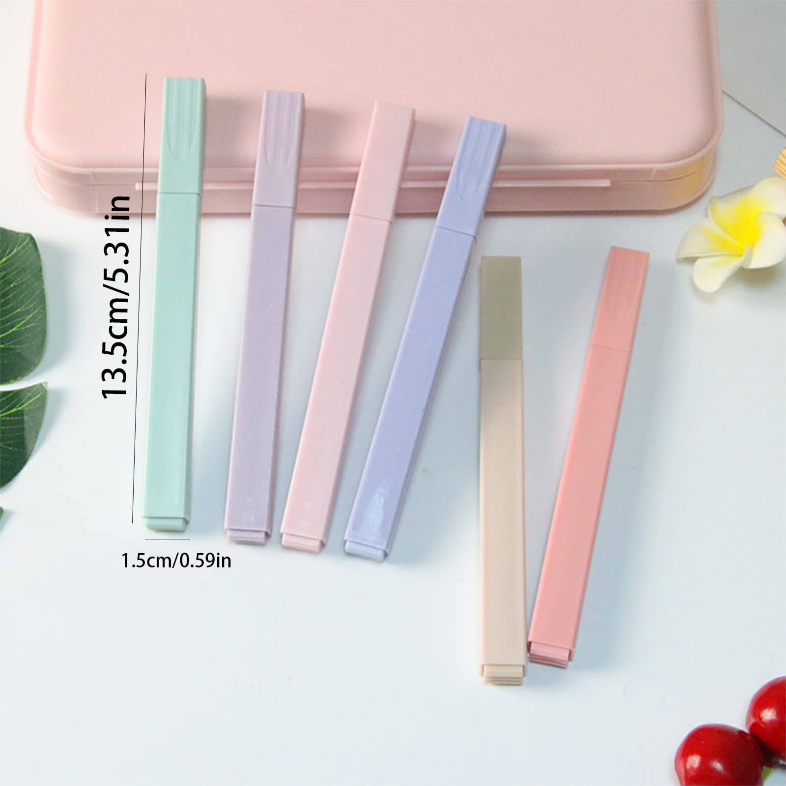 6pcs Mildliner Style Fluorescent Marker Pens With Soft Tips For ...