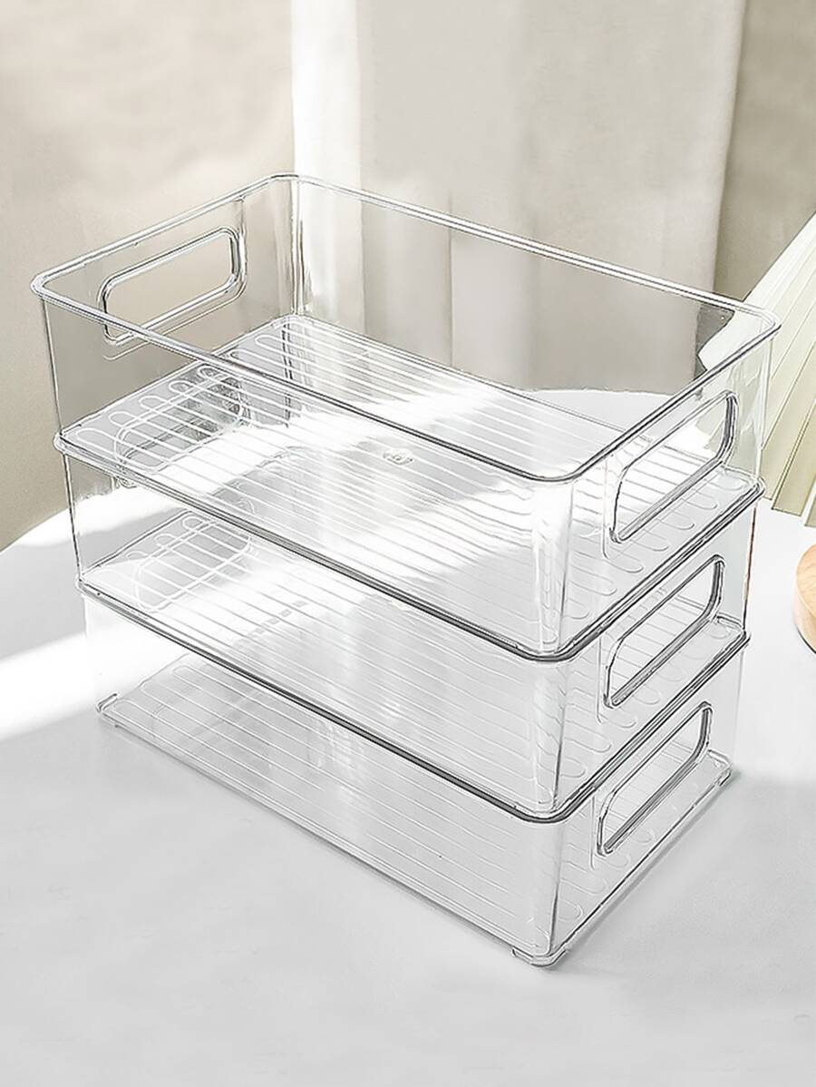 1pc Multifunctional Transparent Large Capacity Stackable Desktop ...