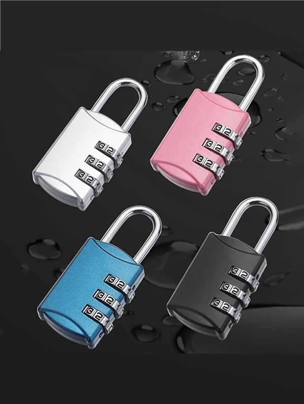 3 Digit Combination Lock Metal Gym Locker Cabinet Luggage Padlock Small ...